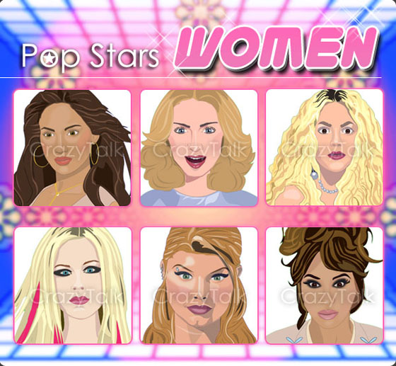 CrazyTalk Pack-Pop Stars Women