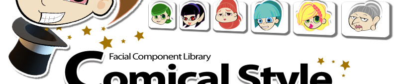CrazyTalk Animator Content: Comical Style -Facial Component Library