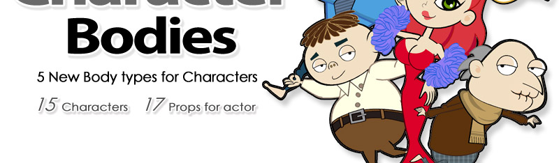 CrazyTalk Animator Content: Comical Character Bodies