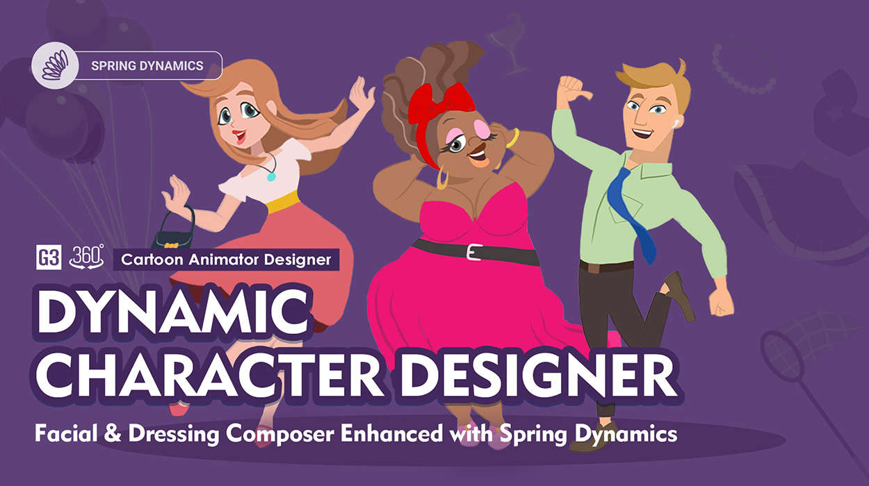 Dynamic Character Designer | 2D Model | Cartoon Animator