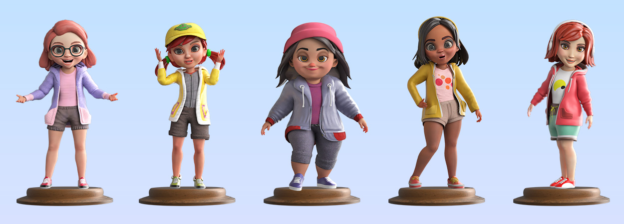 Stylized Toon Girls | 3D Models | Character Creator