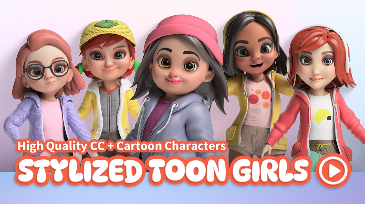 Stylized Toon Girls | 3D Models | Character Creator