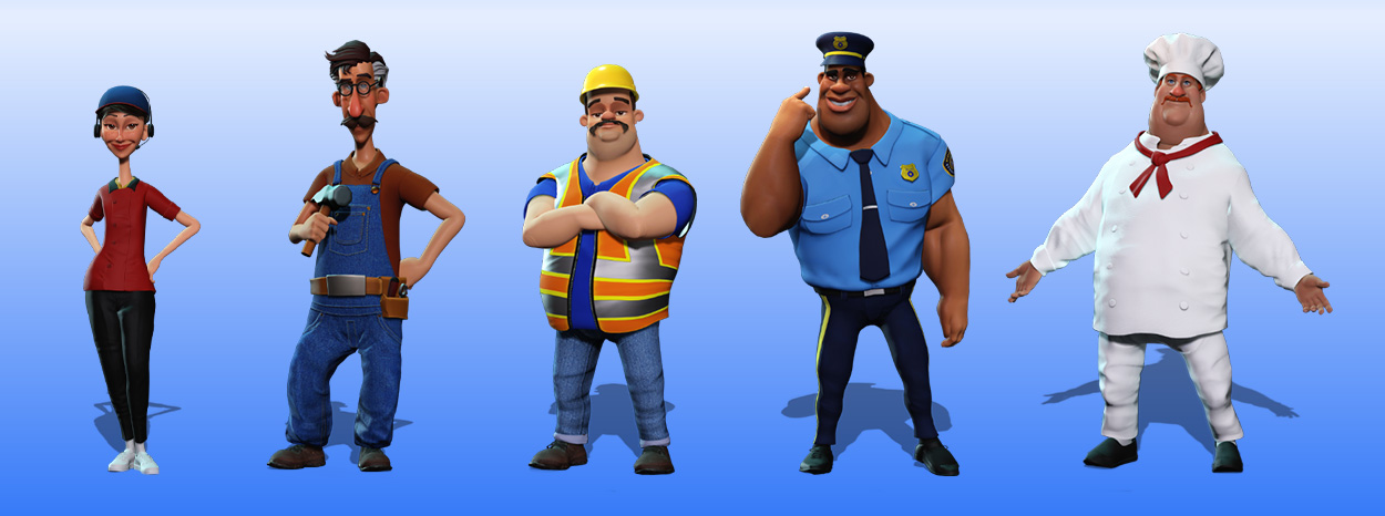 City Workers & 3D Models | Character Creator