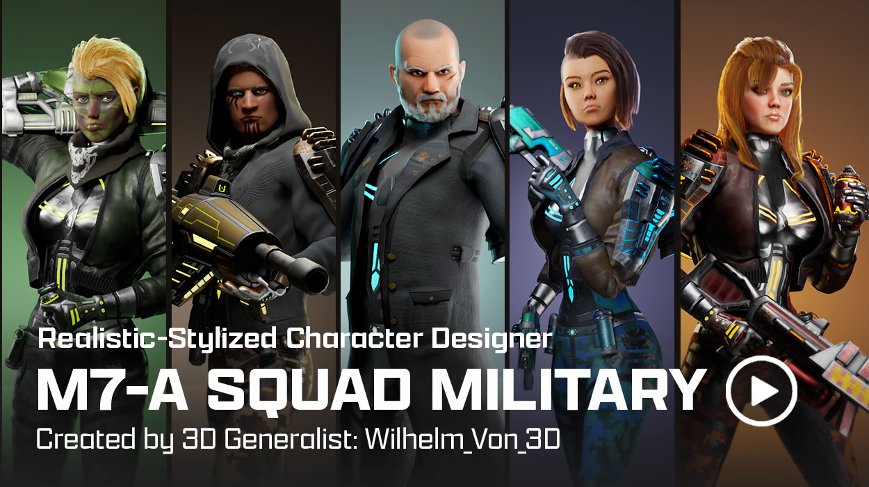 M7-A Squad Military | 3D Models | Character Creator
