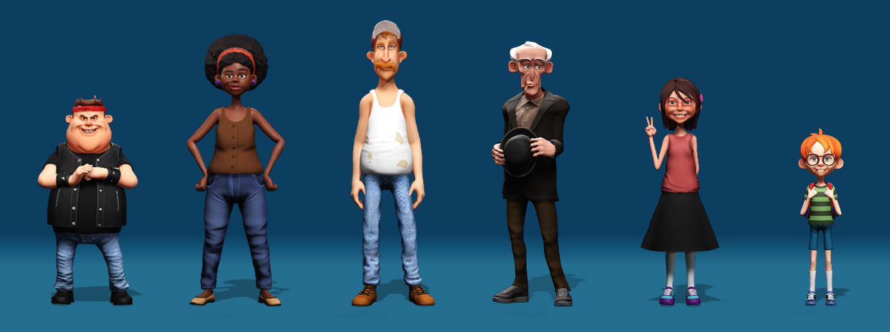 3D Cartoon Neighborhood | Toon Character | Character Creator