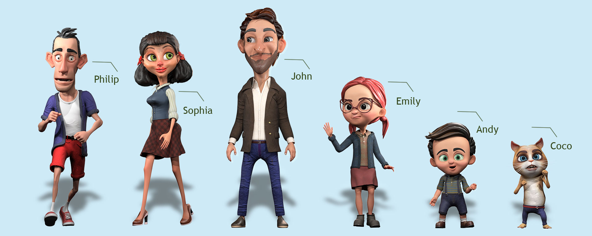 The Smiths Family Vol.2 | 3D Models | Character Creator