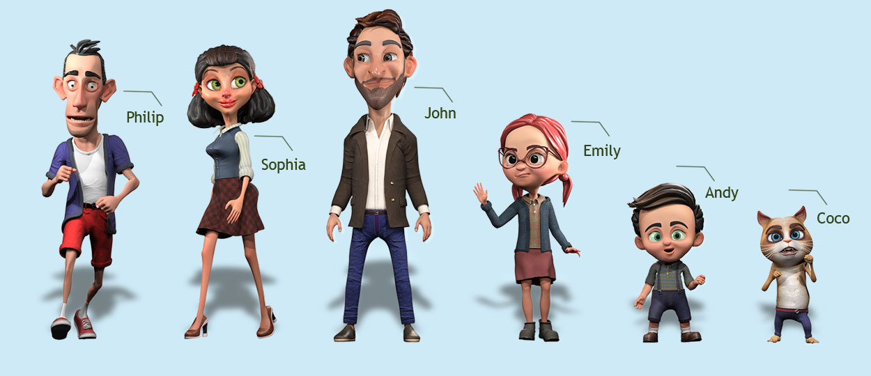 The Smiths Family Vol.2 | 3D Models | Character Creator