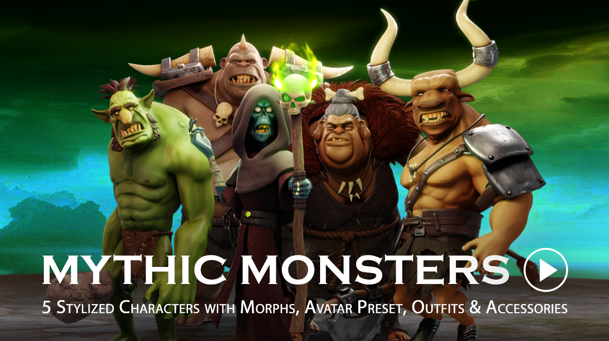Mythic Monsters | 3D Models | Character Creator