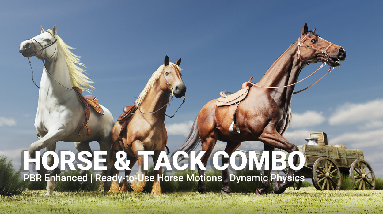 Horse & Tack Combo | 3D Horse & Animation | iClone
