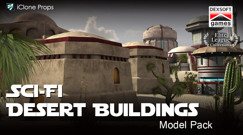 Sci-Fi Desert Buildings Model Pack