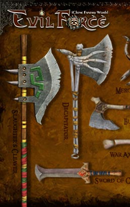 iClone Fantasy World - Evil Force - Tribe Weapons