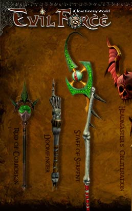 iClone Fantasy World - Evil Force - Dark Wizard Weapons