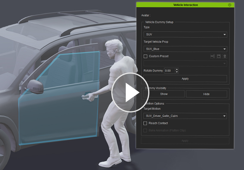 Motions for Vehicle Interactions - iClone
