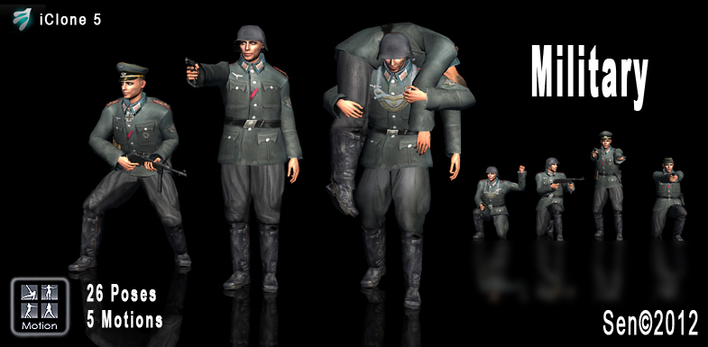 Military: Poses and Motions