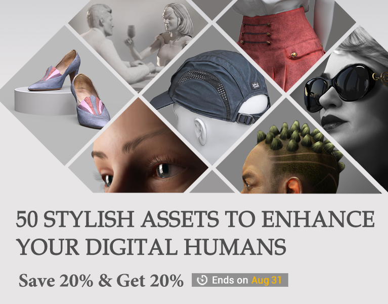 50 Stylish Assets to enhance your Digital Humans