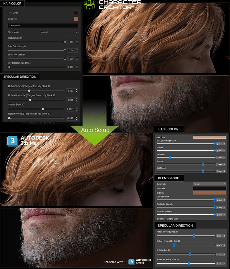 Character Creator Auto Setup for 3ds Max, Arnold & V-Ray