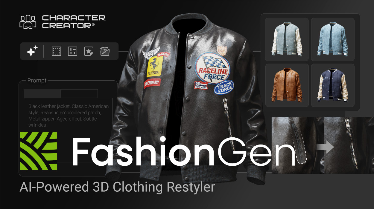 FashionGen for Character Creator | AI Clothing Texture Generator