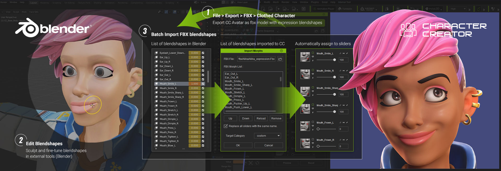Custom 3D Facial Expression | Character Creator
