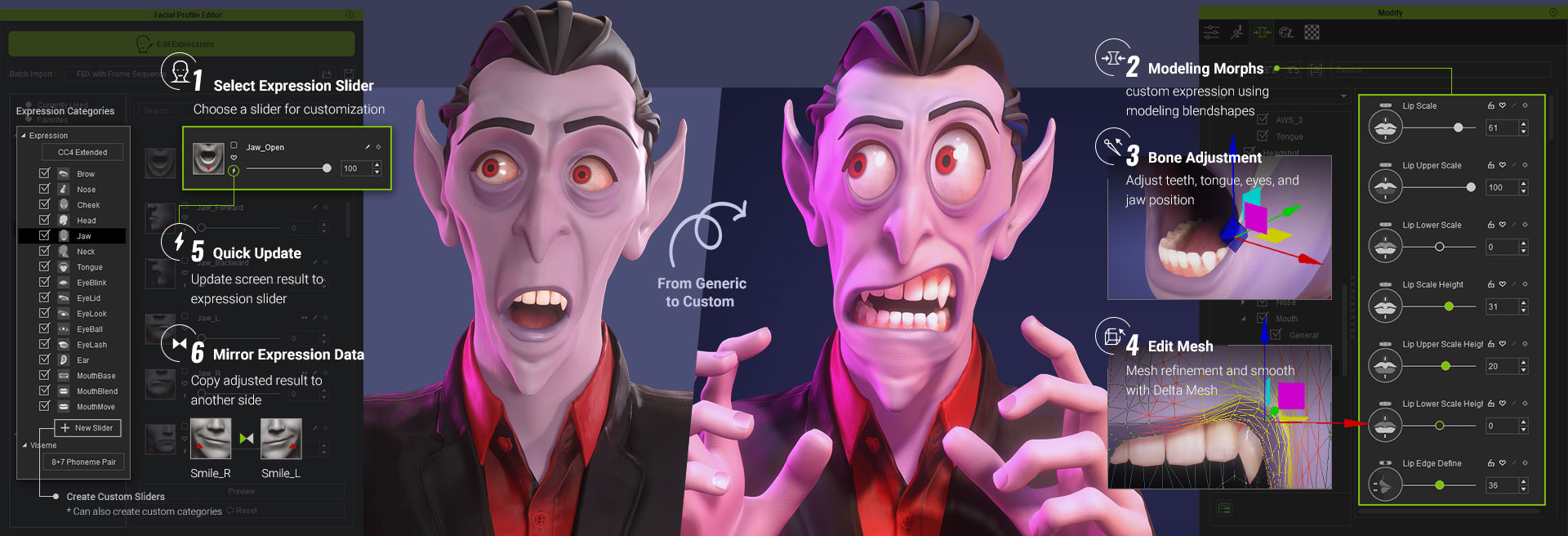 Custom 3D Facial Expression | Character Creator