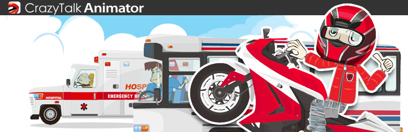 CrazyTalk Animator Content: Transportation Series- Modern Vehicles Vol.2