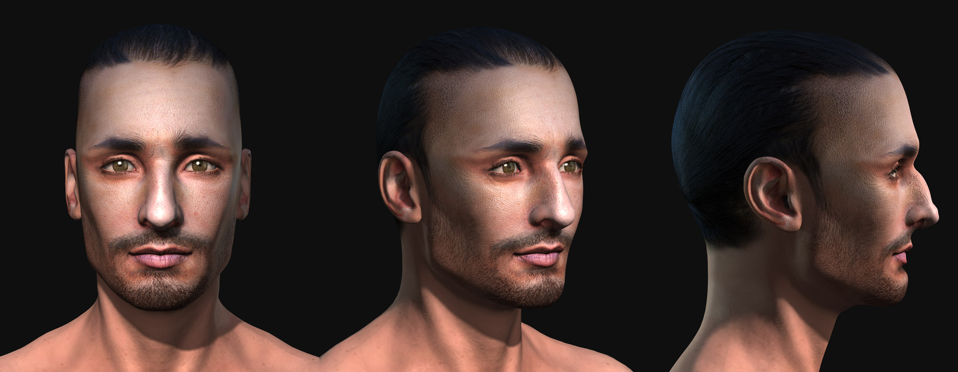 Male Face Reference For 3d