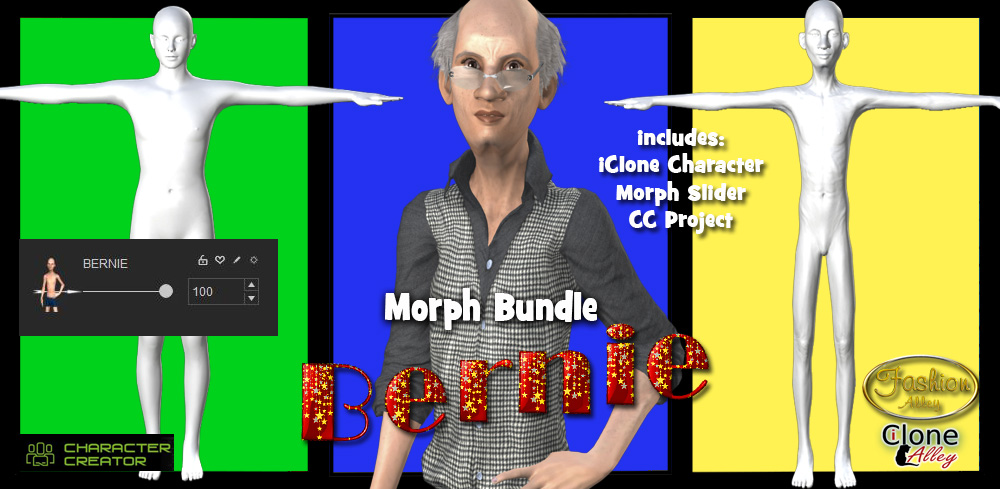 Bernie - Morph Bundle - Character Creator/Morph - Reallusion Content Store