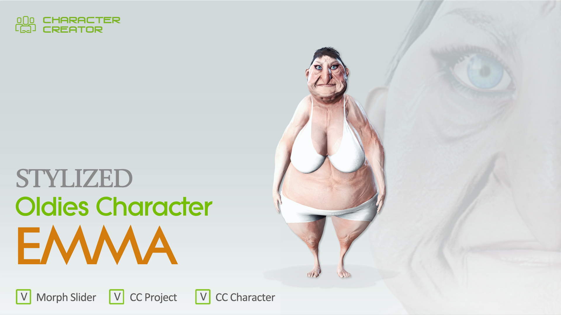 Emma - Single CC Morph Bundle - Character Creator/Combo (Single PID) - Reallusion Content Store