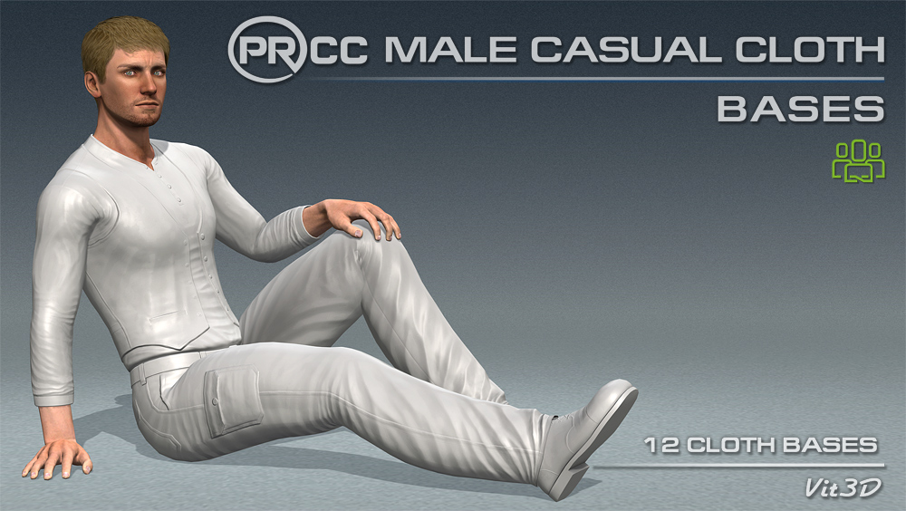 PRCC Male Casual Cloth Bases - Character Creator/Outfit - Reallusion ...