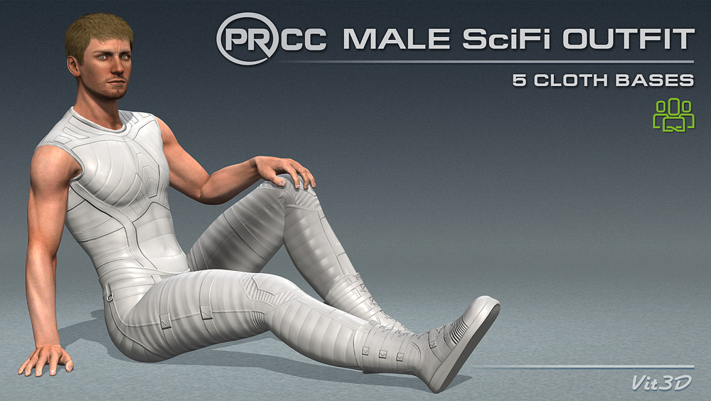 PRCC Male SciFi Outfit Bases - Character Creator/Outfit - Reallusion ...