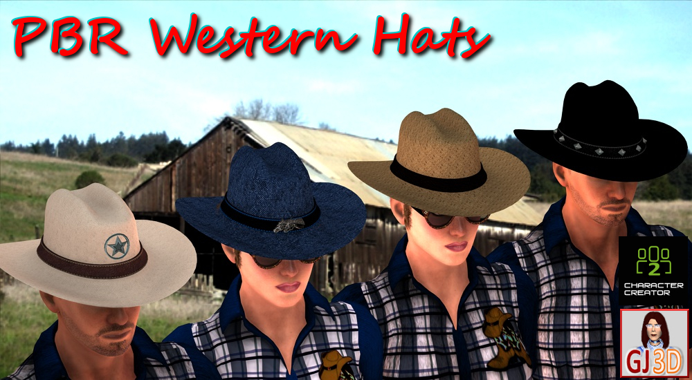 CC Western Hats - Character Creator/Accessory - Reallusion Content Store