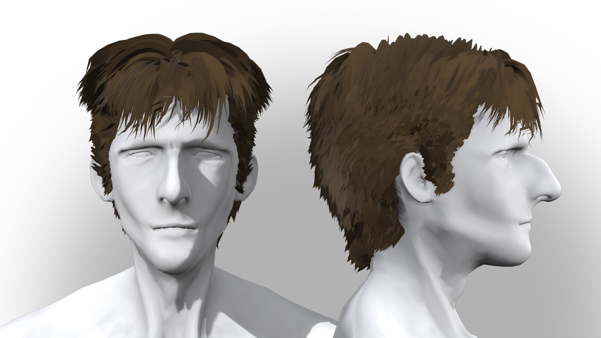 Stylized Male Hair 02 - Character Creator/Hair - Reallusion Content Store