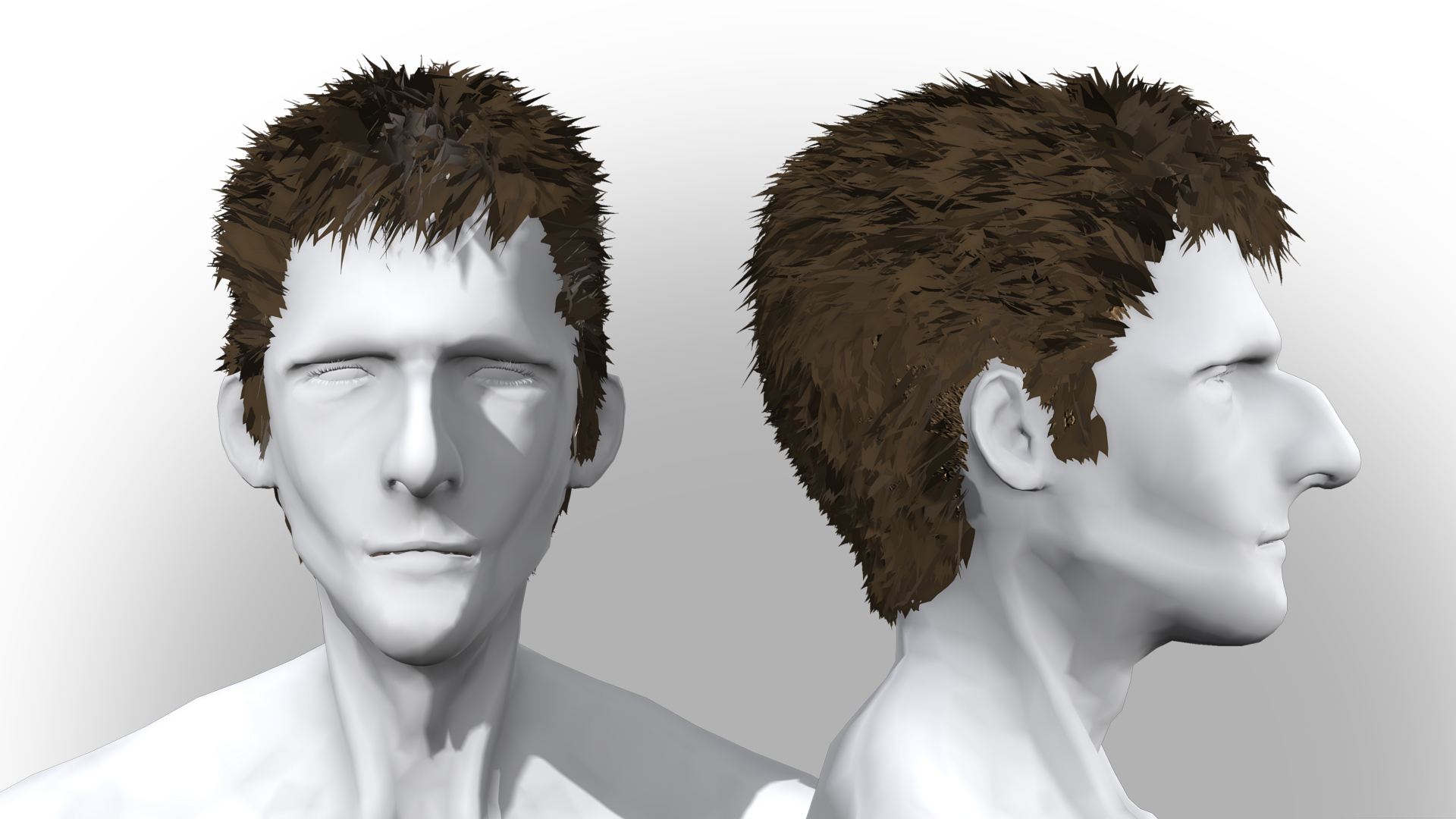 Stylized Male Hair 01 - Character Creator/Hair - Reallusion Content Store