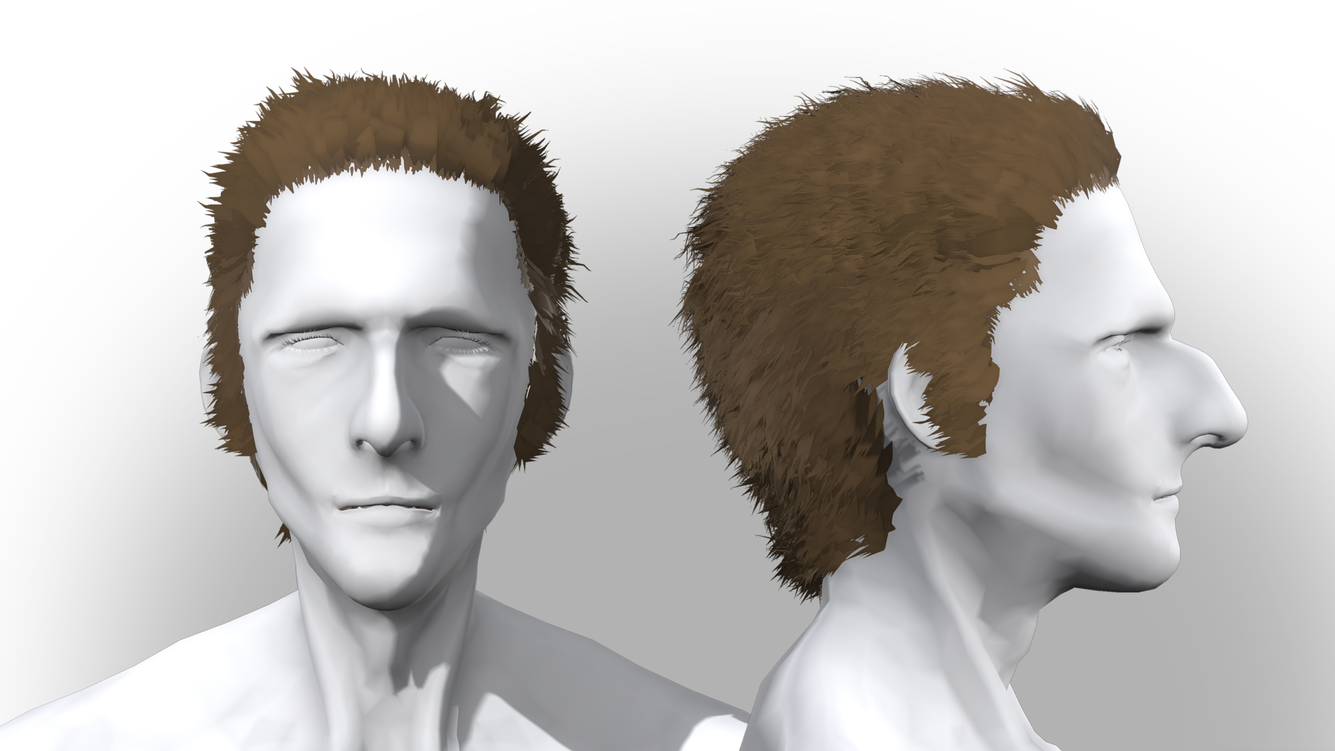 Stylized Male Hair 05 - Character Creator/Hair - Reallusion Content Store