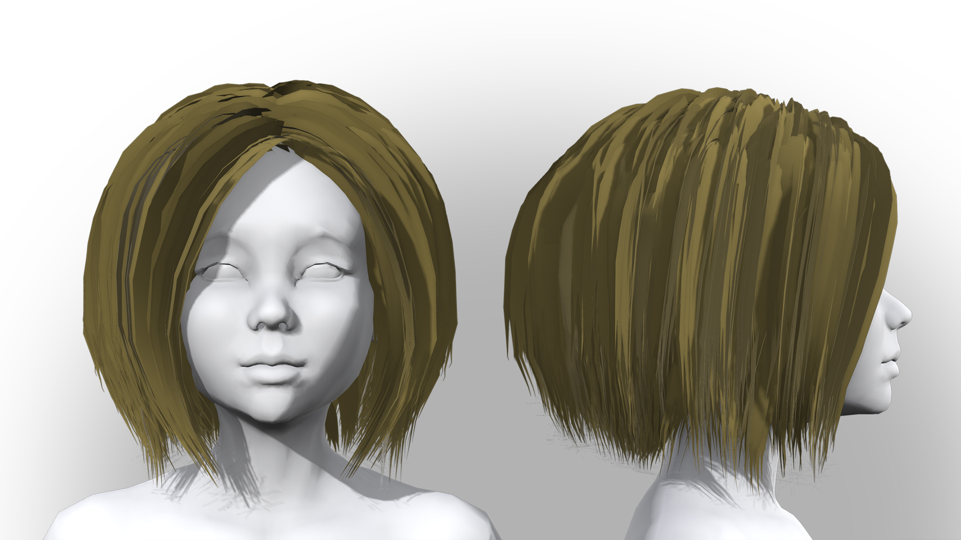 Stylized Female Hair 04 - Character Creator/Hair - Reallusion Content Store