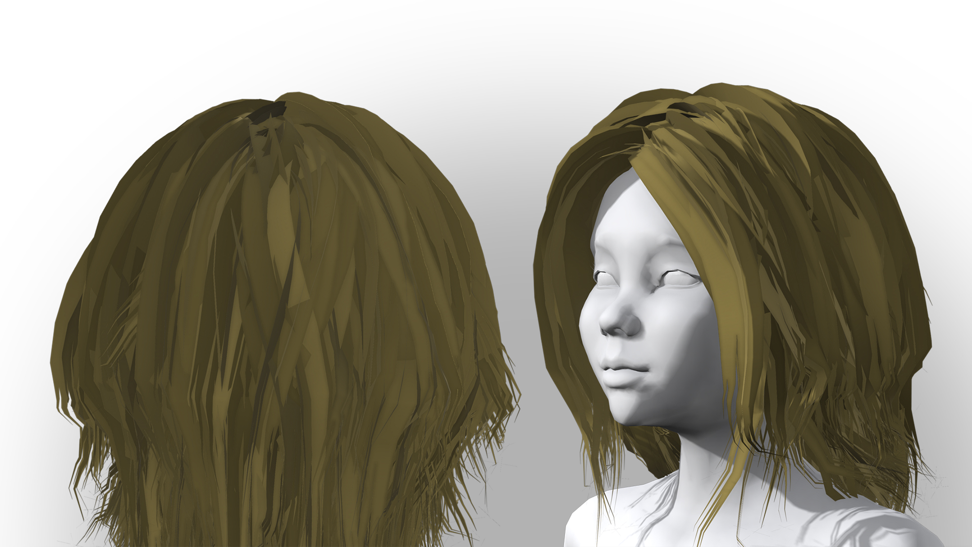 Stylized Female Hair 05 - Character Creator/Hair - Reallusion Content Store