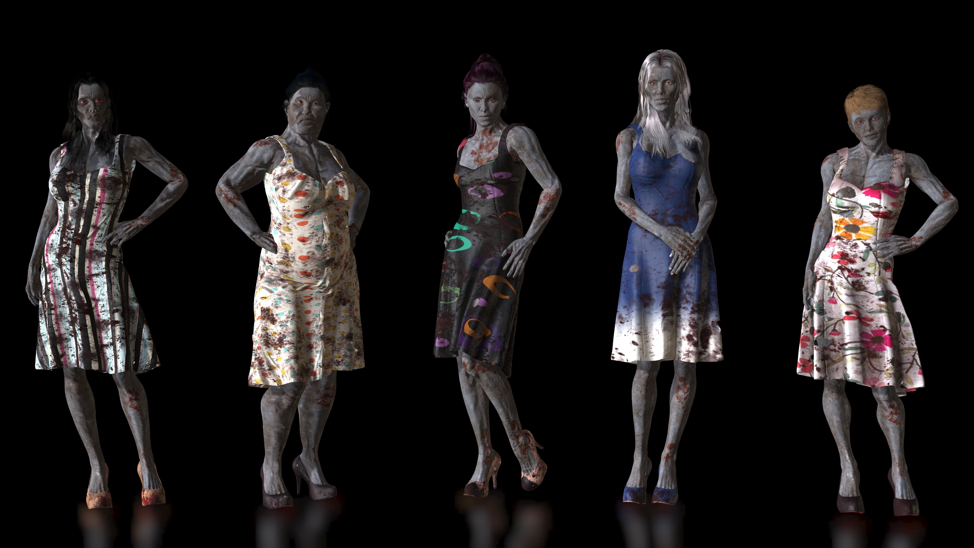 Zombie Female CC Pack - Character Creator/Actor - Reallusion Content Store