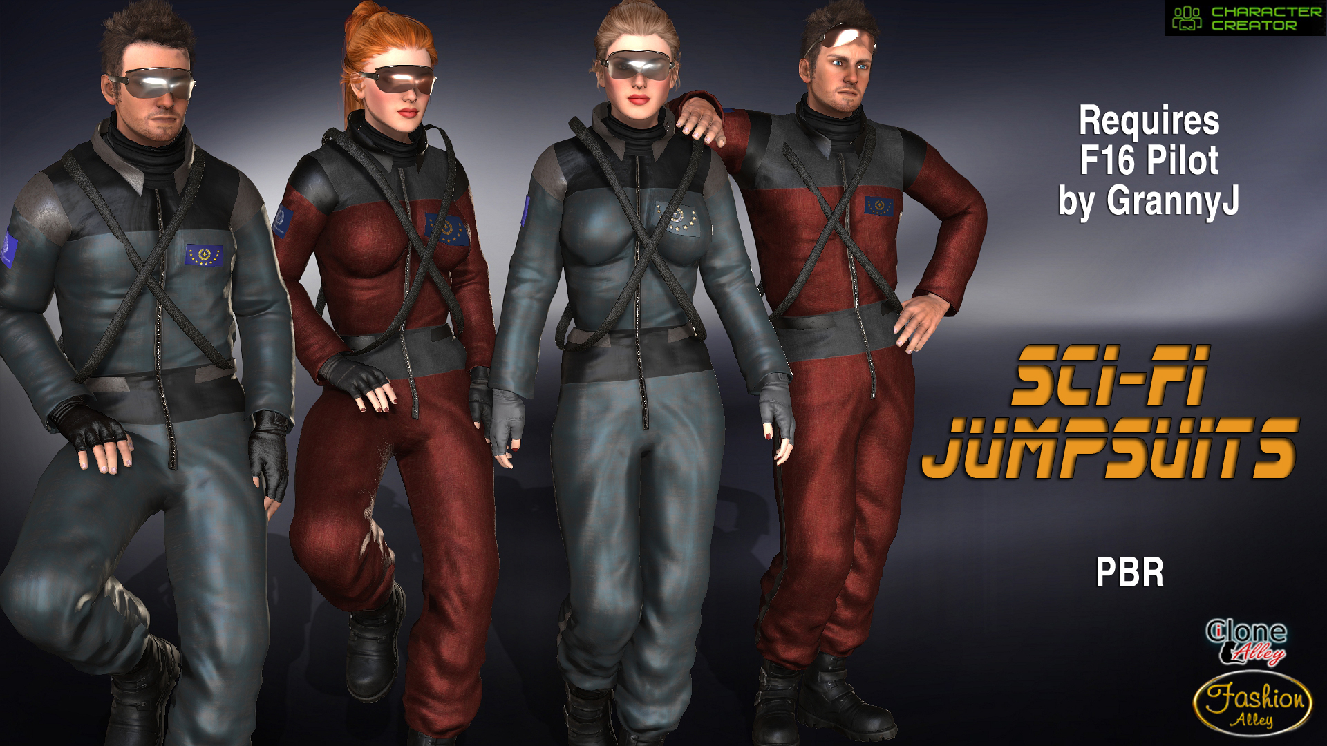 Sci-Fi Jumpsuits - Character Creator/Outfit - Reallusion Content Store