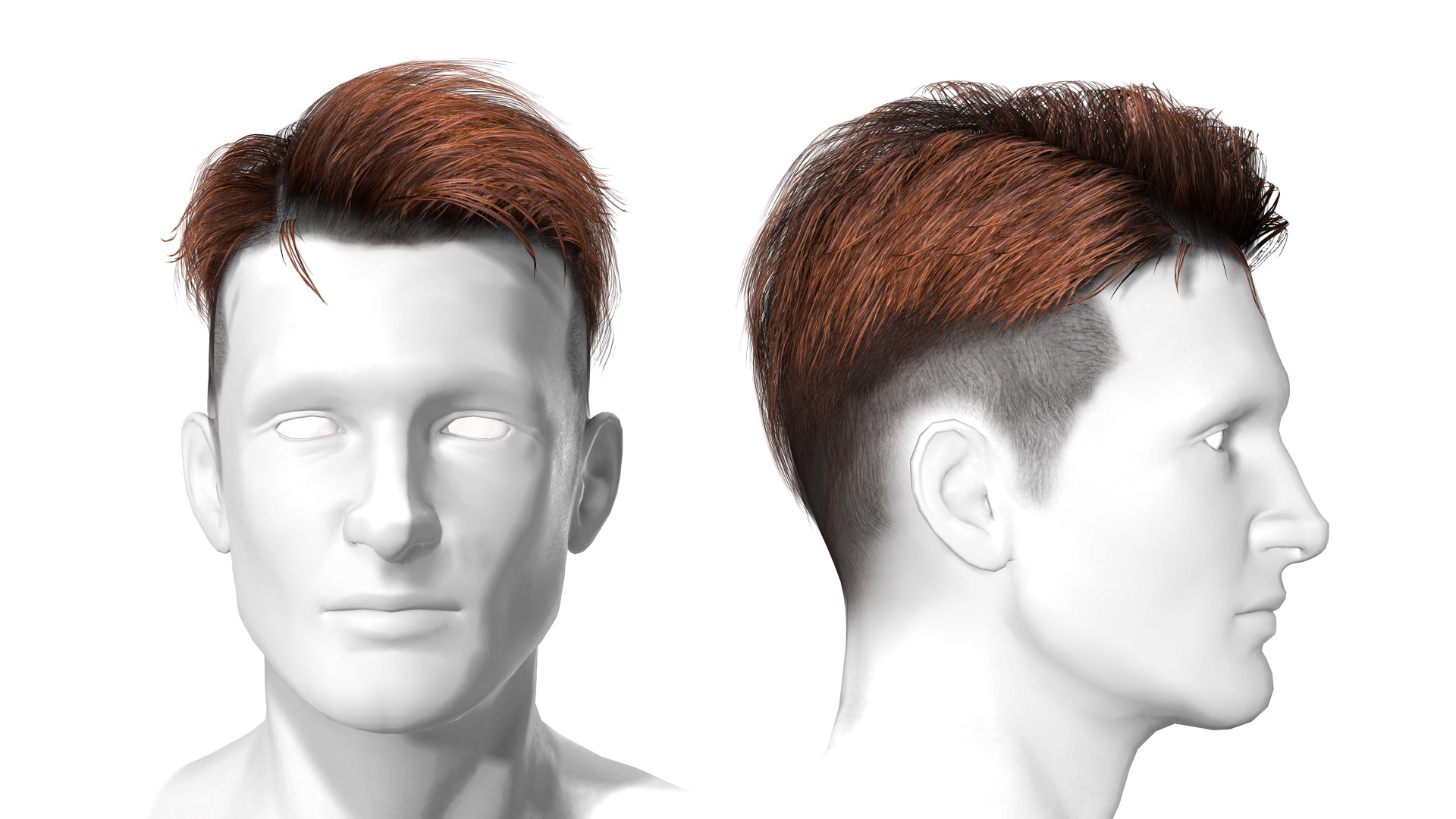 Slicked Back Side - Character Creator/Hair - Reallusion Content Store
