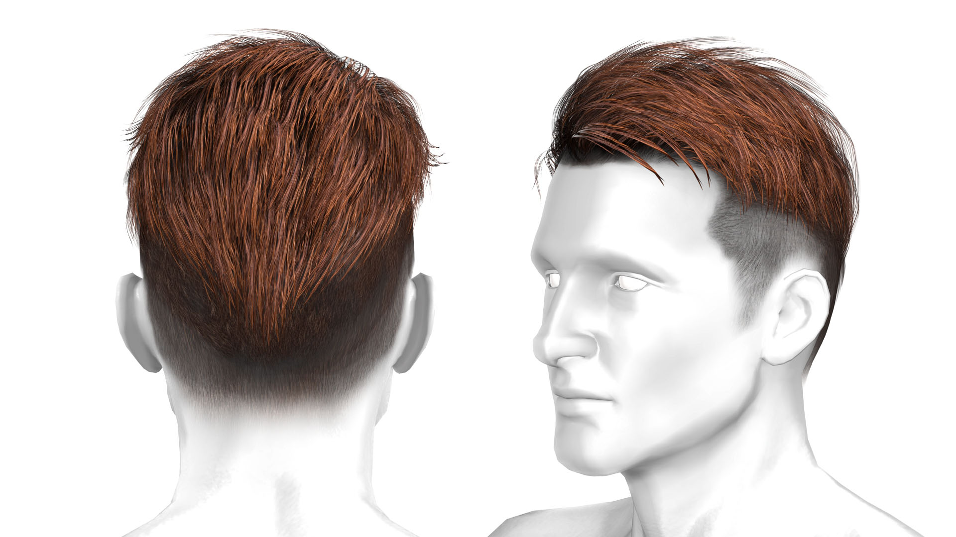 Slicked Back Side - Character Creator/Hair - Reallusion Content Store