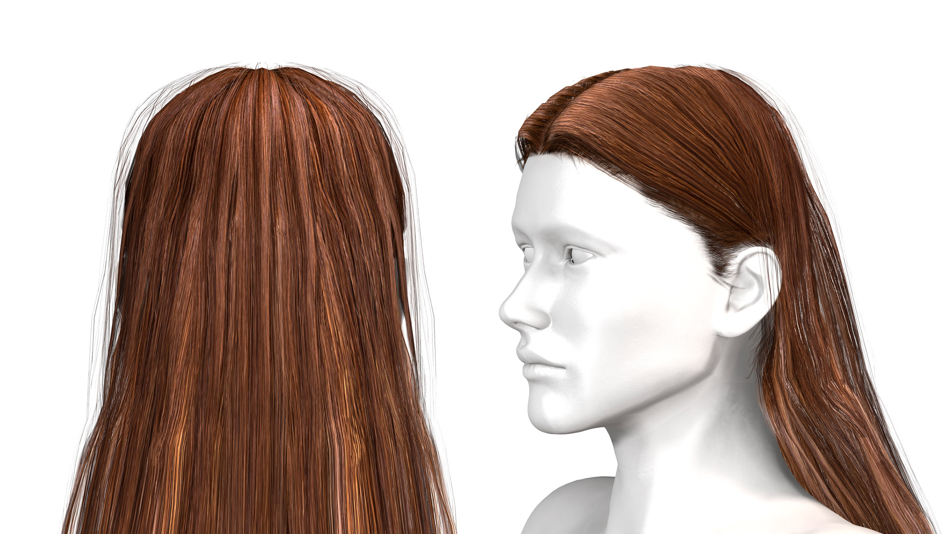 Long Center Part - Character Creator/Hair - Reallusion Content Store