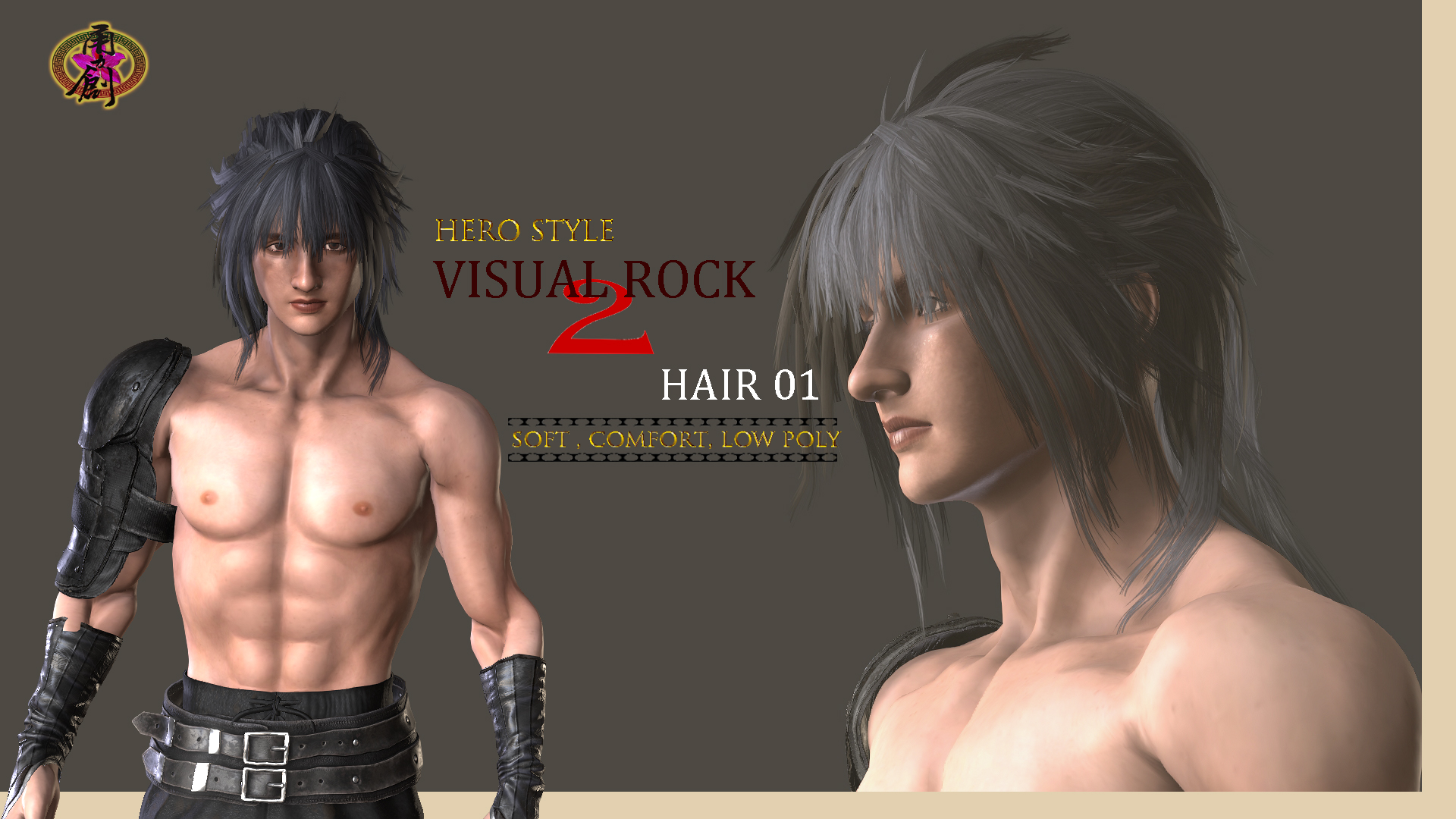 YC - Visual Rock 2-Hair Pack - Character Creator/Accessory - Reallusion ...