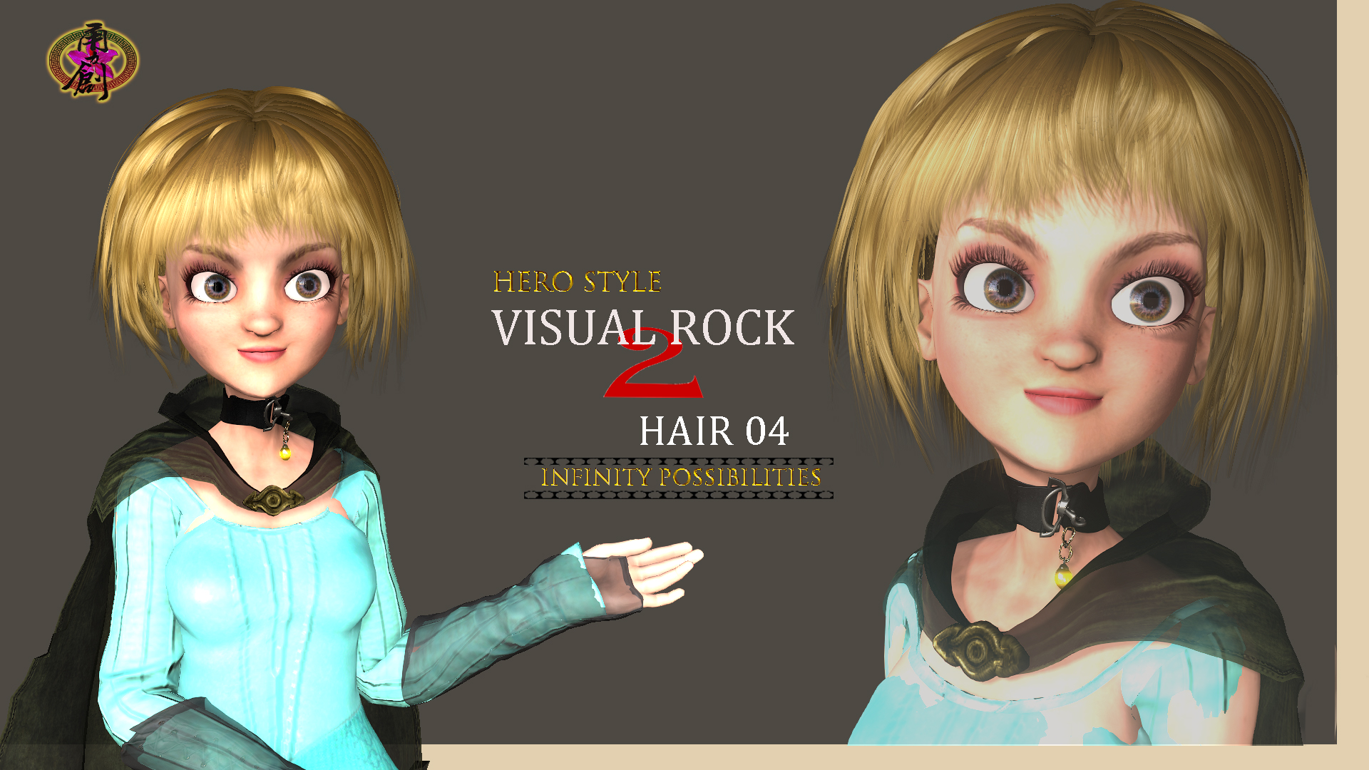 YC - Visual Rock 2-Hair Pack - Character Creator/Accessory - Reallusion ...