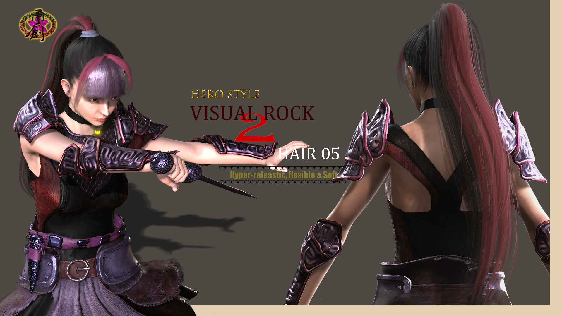 YC - Visual Rock 2-Hair Pack - Character Creator/Accessory - Reallusion ...