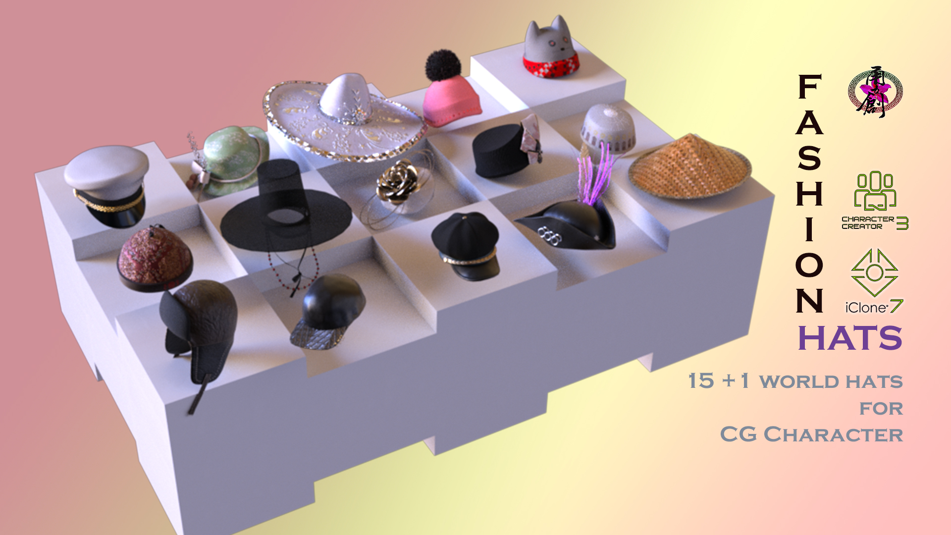 Fashion Hat World - Character Creator/Accessory - Reallusion Content Store