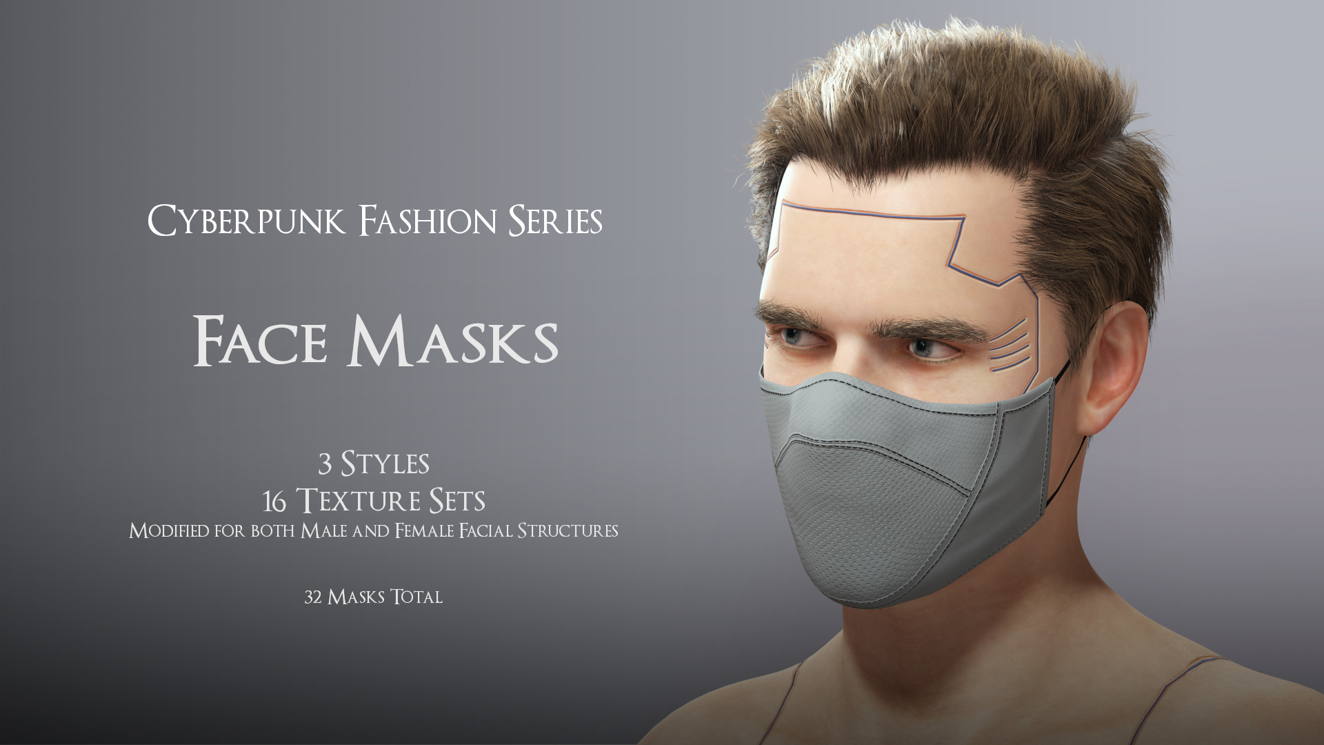 Cyberpunk - Face Masks - Character Creator/Accessory - Reallusion ...