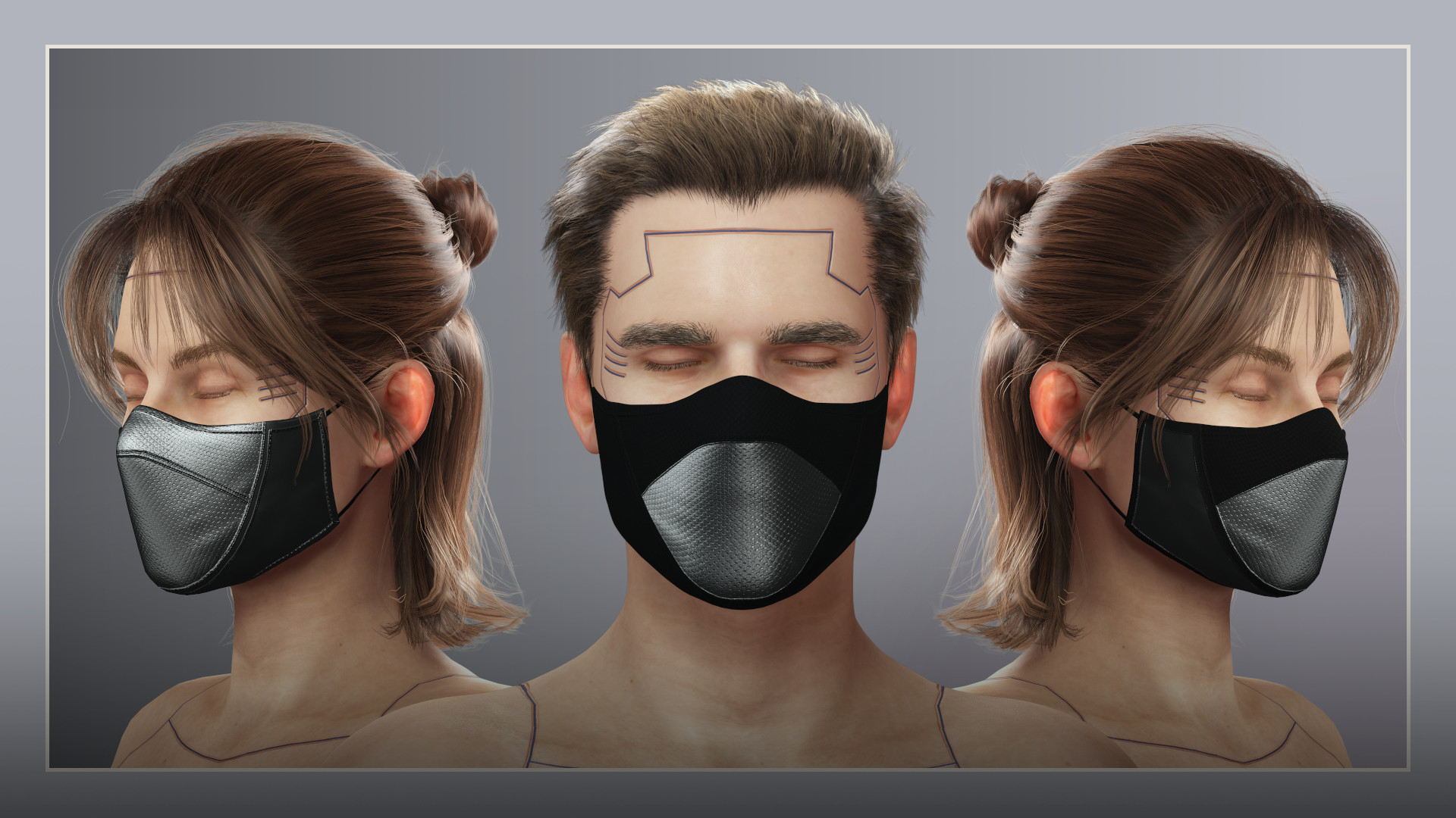 Cyberpunk - Face Masks - Character Creator/Accessory - Reallusion ...