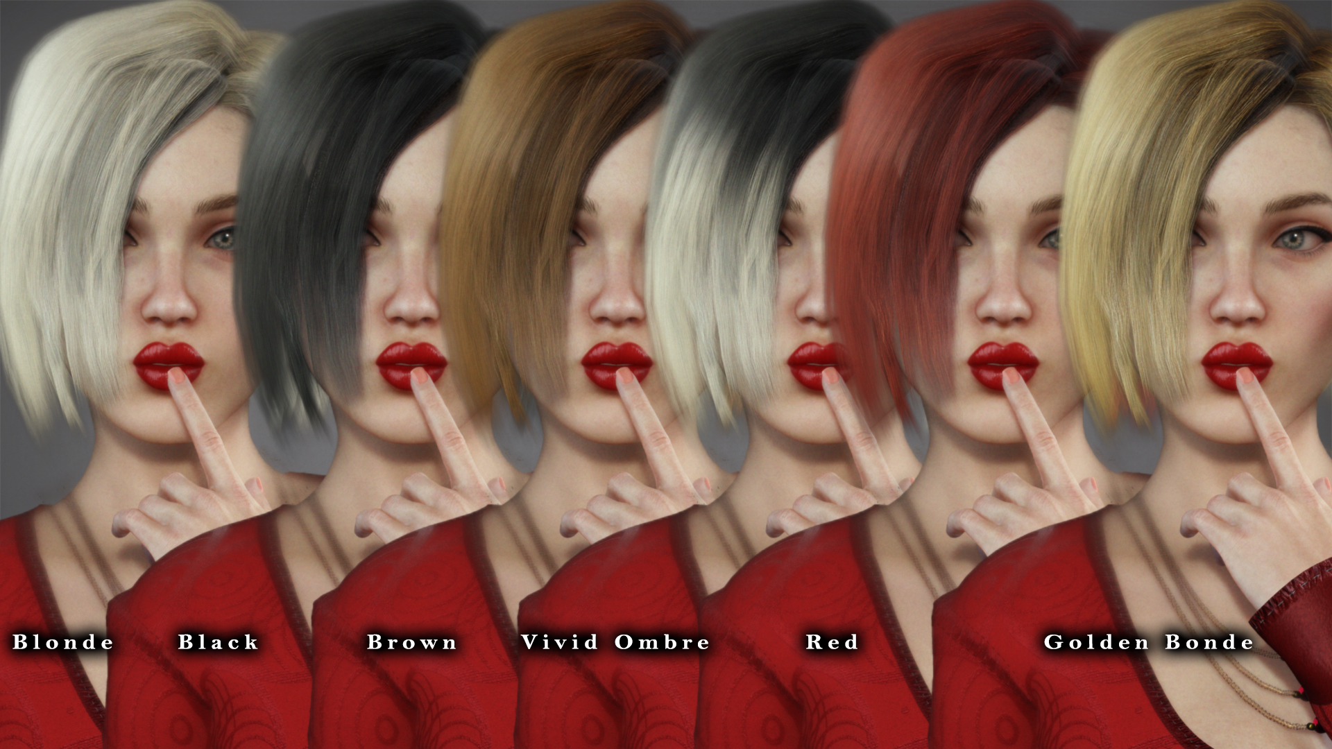 Realistic Hair V4 - 8 Pack - Character Creator/Hair - Reallusion ...