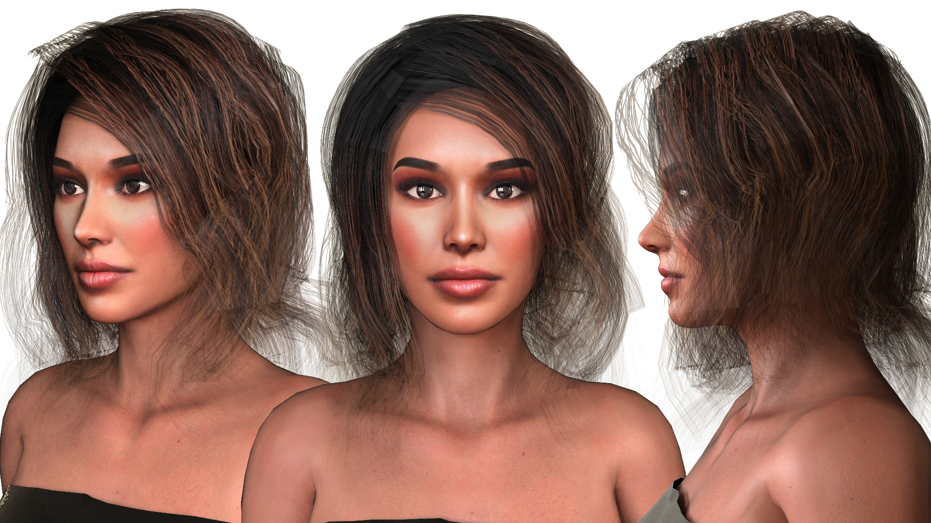 Realistic Hair Variety Pack V2 (16 Pack) - Character Creator/Hair ...