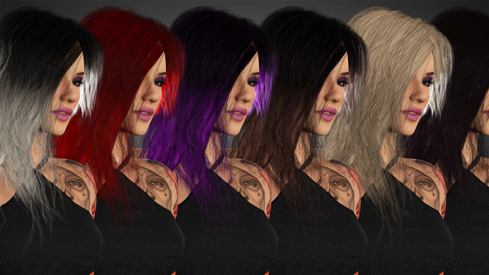 Realistic Hair V7 - 5 Pack - Character Creator/Hair - Reallusion ...
