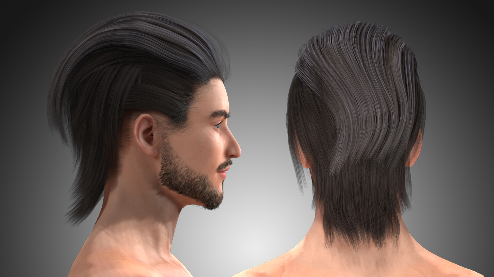 Active Outdoor Hairstyle - Slicked Back - Character Creator/Hair ...
